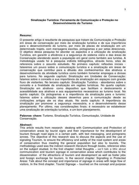 15 SinalizaÇÃo TurÍstica Ferramenta De ComunicaÇÃo E ProteÇÃo No