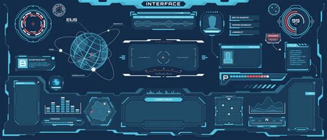 Futuristic Hud Interface Sci Fi Virtual Communication Display Layout