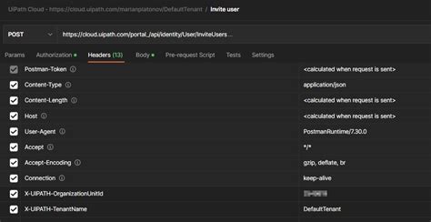 Creating A User In Cloud Orchestrator By Api Orchestrator Uipath