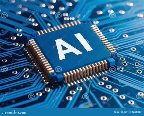 Ai Microchip On Electric Circuit Board Artificial Intelligence Technology And Gpu Cloud