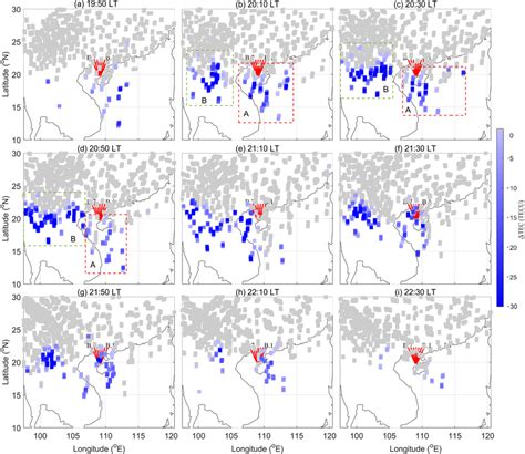 Time Sequence Of The ∆tec Maps Showing The Movement Of The F‐region