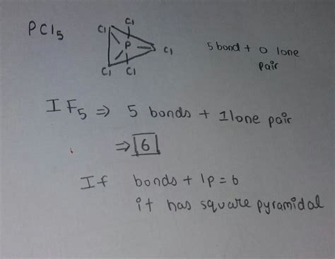 Why Pcl5 Is Trigonal Bipyramidal Where As If5 Is Square Pyramidal Plz Reply Thankyou