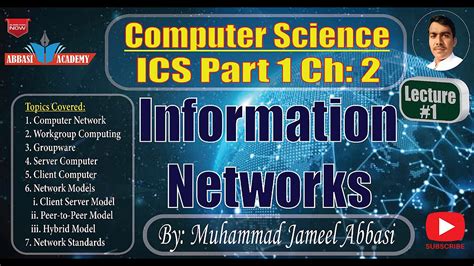 First Year Computer Science Chapter 2 Lecture 1 15 Ics Part 1 Information Networks Youtube