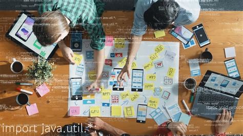 Premium Photo Top View Of Developer Use Mind Map Brainstorm About
