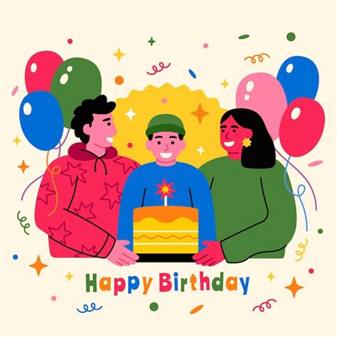 생일 축하 파티 일러스트 무료 벡터