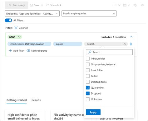 Supported Data Types And Filters In Guided Mode For Hunting In Microsoft Defender XDR