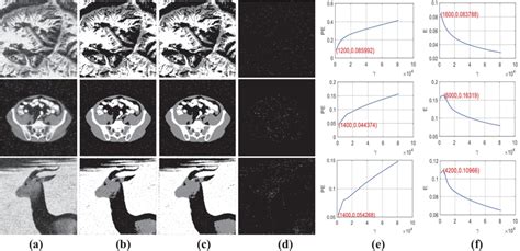 Noisy Images And Segmentation Results A Noisy Images From Top To Download Scientific Diagram
