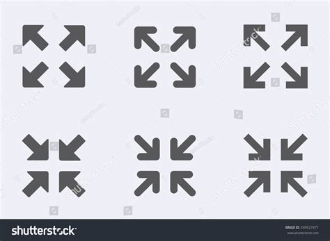 Full Screen Exit Full Screen Icon Stock Vector Royalty Free Shutterstock