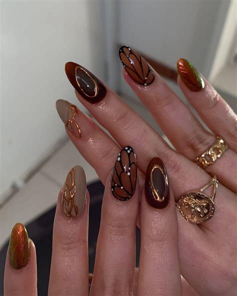 Fallautumn Nails Cozy And Chic Nail Designs For The Season Brown