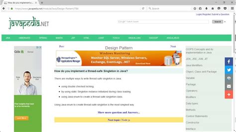 How Do You Implement A Thread Safe Singleton In Java Youtube