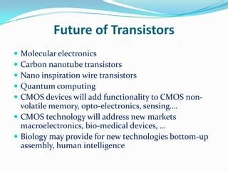 Transistors Ppt By Behin PPTX Consumer Electronics Technology Computing