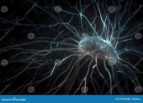Artificial Intelligence Concept D Rendered Image Dark Background Glowing Abstract Digital