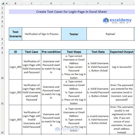 sample test cases for login page in excel sheet download design talk