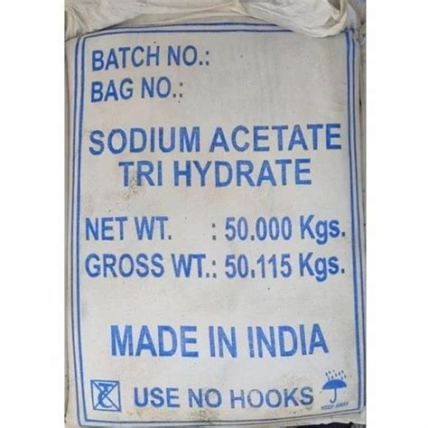 Grade Pure Sodium Acetate Anhydrous For Pharma Purity 99 Min At