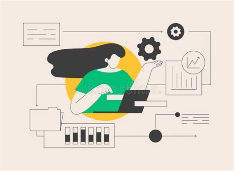 Workflow Abstract Concept Vector Illustration Stock Illustration