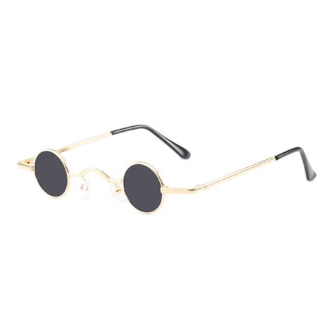 Steampunk Vintage Retro Round Sunglasses Ultra Small Circle Frame For