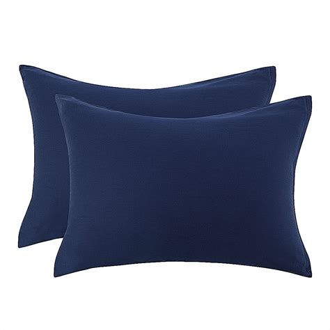 Unique Bargains Pillowcases 2 Piece Egyptian Cotton Pillow Cover Navy