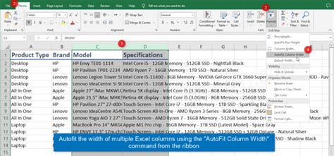 How To Change The Columns Width And Rows Height In Excel OfficeTuto