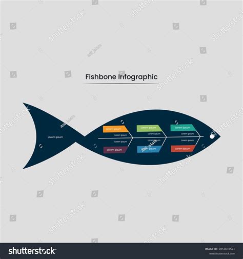 Fishbone Chart Five Connected Elements Concept Stock Vector Royalty Free 2051631521 Shutterstock