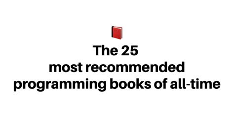 The Most Recommended Programming Books Of All Time DEV Community