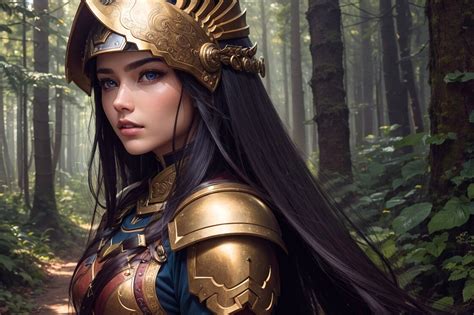 Download Ai Generated Warrior Forest Royalty Free Stock Illustration