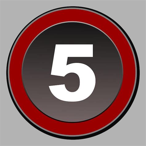 Premium Vector Red Number Buttons With White Numbers