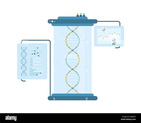 DNA Laboratory Research Vector Illustration Cartoon Isolated Scientific Lab Equipment With DNA
