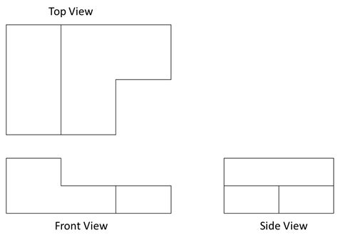 Solved The Diagram Depicts The Top The Front And The Side