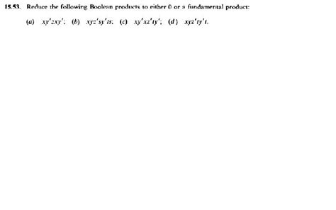 Reduce The Following Boolean Products To Either 0 Or
