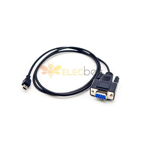 Elecbee Usb To Rs232 Serial Adapter Usb Mini 5 Pin Male To Db9 Pin Female Serial Converter Cable