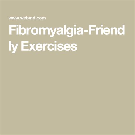 Fibromyalgia Friendly Exercises Artofit