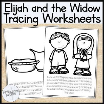 Bible Verse Tracing Coloring Worksheets Elijah And The Widow