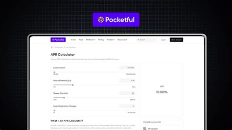 Annual Percentage Rate Apr Calculator Online Pocketful
