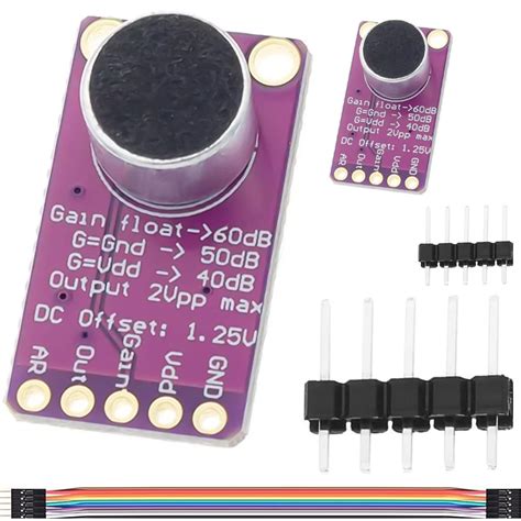 Daokai Max9814 Microphone Amplifier Module Auto Gain Control Board 27v 55v 40db