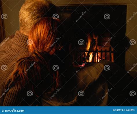 Couple Chimney Behind Stock Photo Image Of Evening Heat