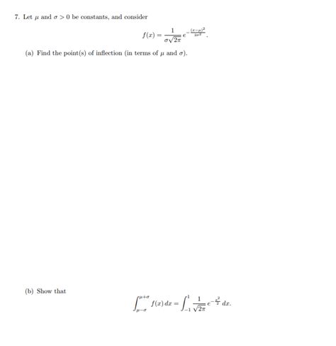 Solved Let μ and σ be constants and consider Chegg com