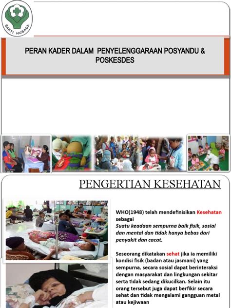 Peran Kader Dalam Posyandu Dan Poskesdes Pdf