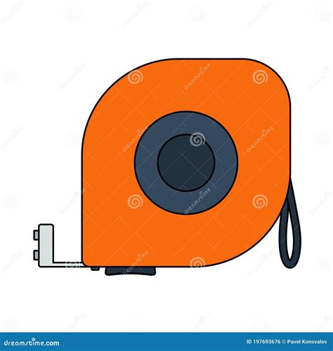 Icon Of Constriction Tape Measure Stock Vector Illustration Of Precision Work 197693676