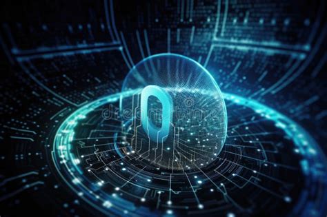 Security And Data Protection In Technological Development Stock Vector Illustration Of Laptop