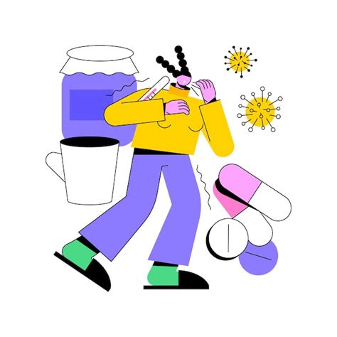 Premium Vector Seasonal Flu Abstract Concept Vector Illustration