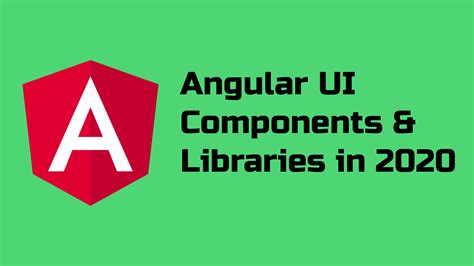 angular ui component libraries