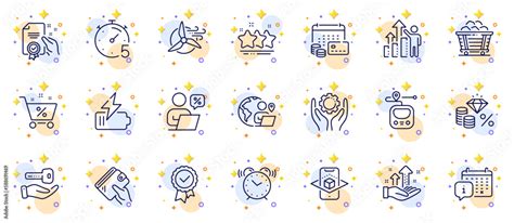 Outline Set Of Employee Results Outsource Work And Calendar Line Icons For Web App Include