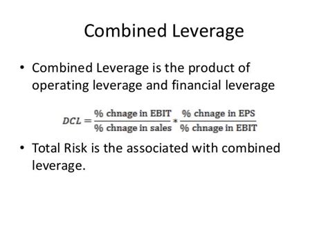 Leverage Financial Operating And Combined