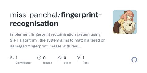 Github Miss Panchalfingerprint Recognisation Implement Fingerprint