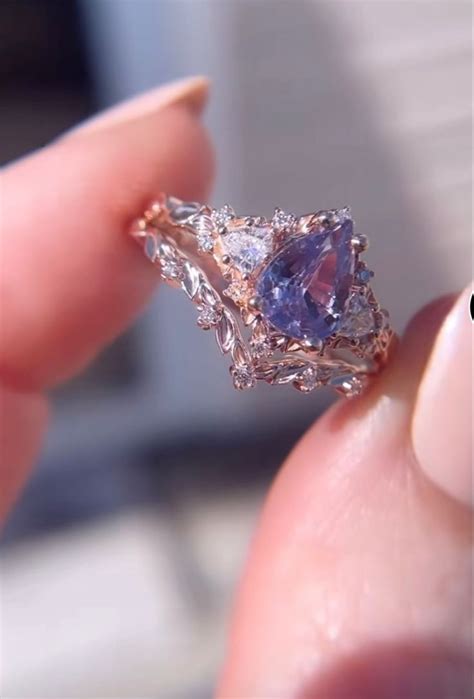 Oorejewerly In Purple Engagement Rings Crystal Engagement Rings