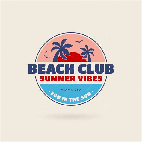 Premium Vector Flat Design Beach Club Logo Design