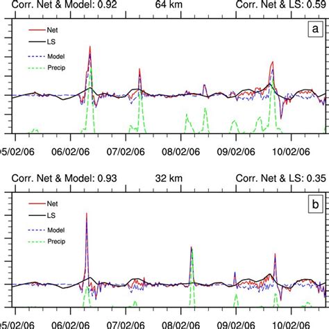 sample time series of cloud resolving model simulated precipitation