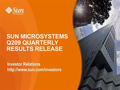 Sun Microsystems Q2 2009 Earnings Releases Ppt