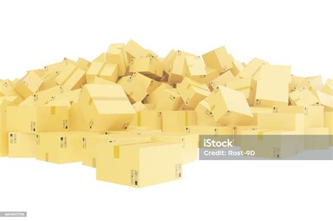 배달 개념입니다 골 판지 상자 배경입니다 텍스트를 위한 공간입니다 3 차원 렌더링 골진에 대한 스톡 사진 및 기타 이미지