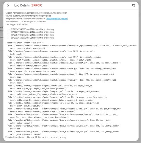 Error Message When Swtiched On · Issue 12 · Manymuchxgimi 4 Home Assistant · Github